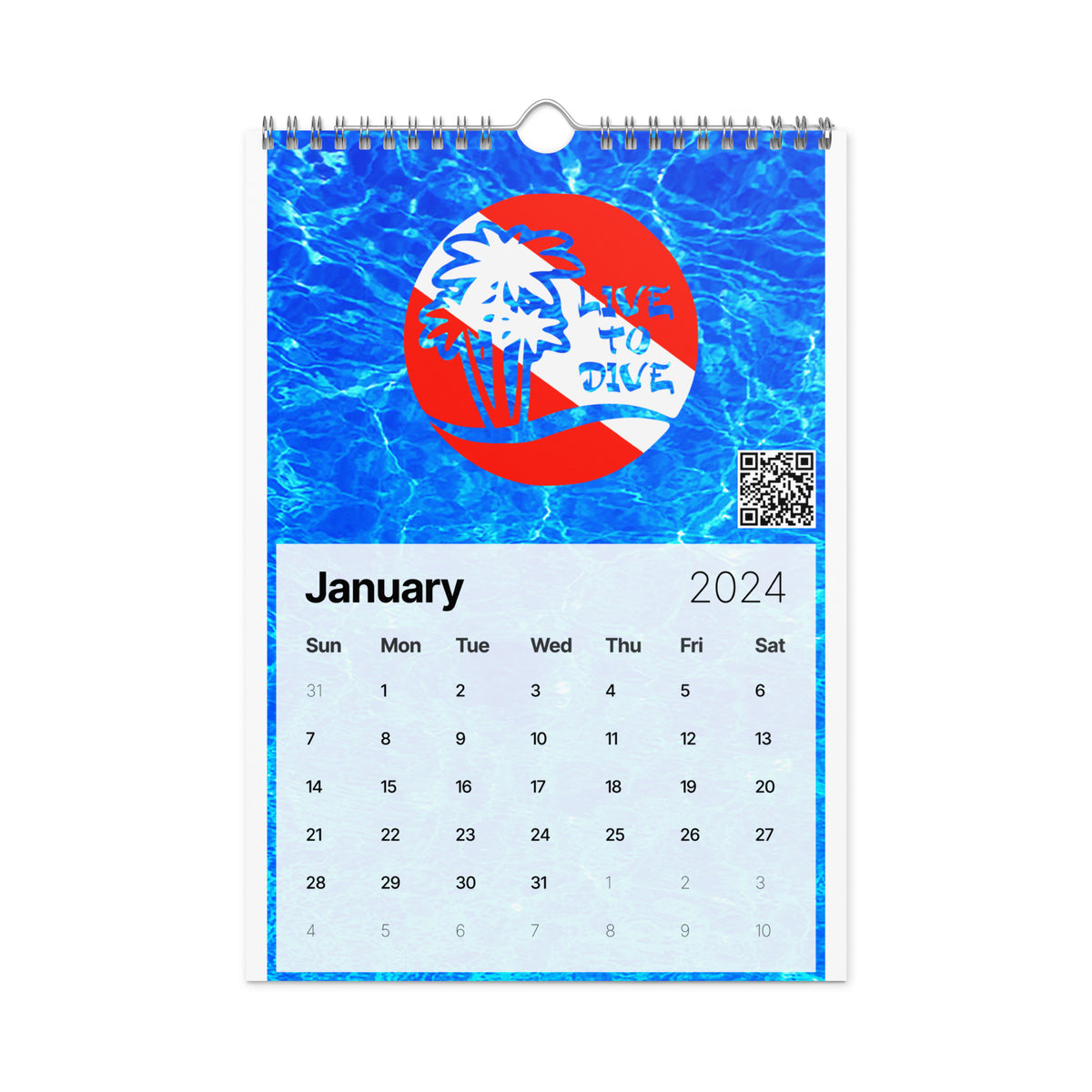 Wall calendar (2024) – Live To Dive